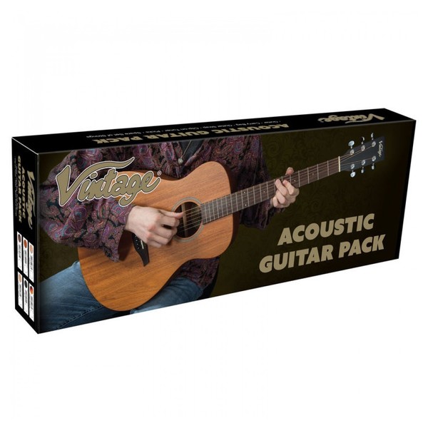 Vintage V300 Folk Acoustic Outfit, Antique at Gear4music