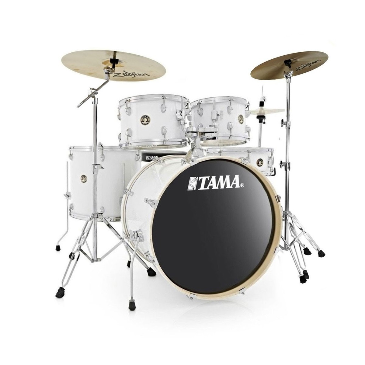 DISC Tama Rhythm Mate 22" Drum Kit with 3 Zildjian Cymbals, White at ...