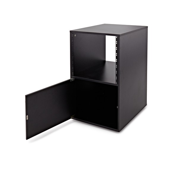 Studio Rack Cabinet by Gear4music, Black at Gear4music