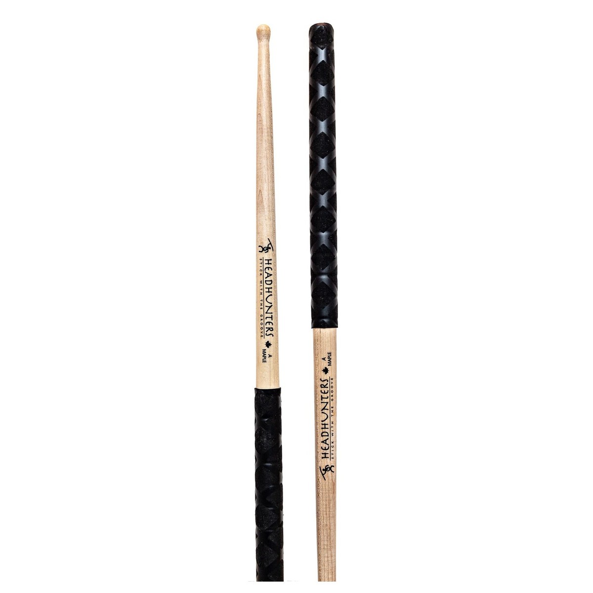 Headhunters Maple Classic 5A Black Grip, Wood Tip | Gear4music