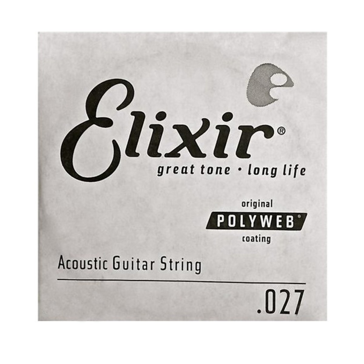 OFFLINE Elixir E13127 Polyweb 80/20 Acoustic Single String, .027 at ...