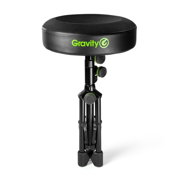Gravity FD SEAT 1 Round Foldable Musician's Stool, Adjustable Height ...