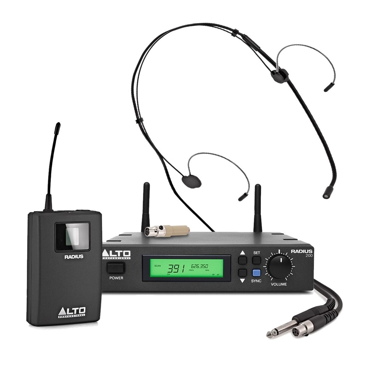 Alto Radius 200 True Diversity Wireless System with Black Headset at ...