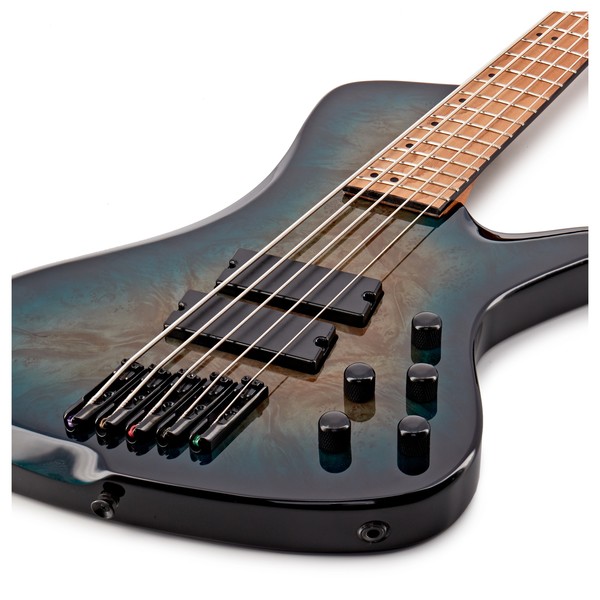 RedSub Coliseum Fanned Fret 5-String Bass, Blue Burl Burst at Gear4music