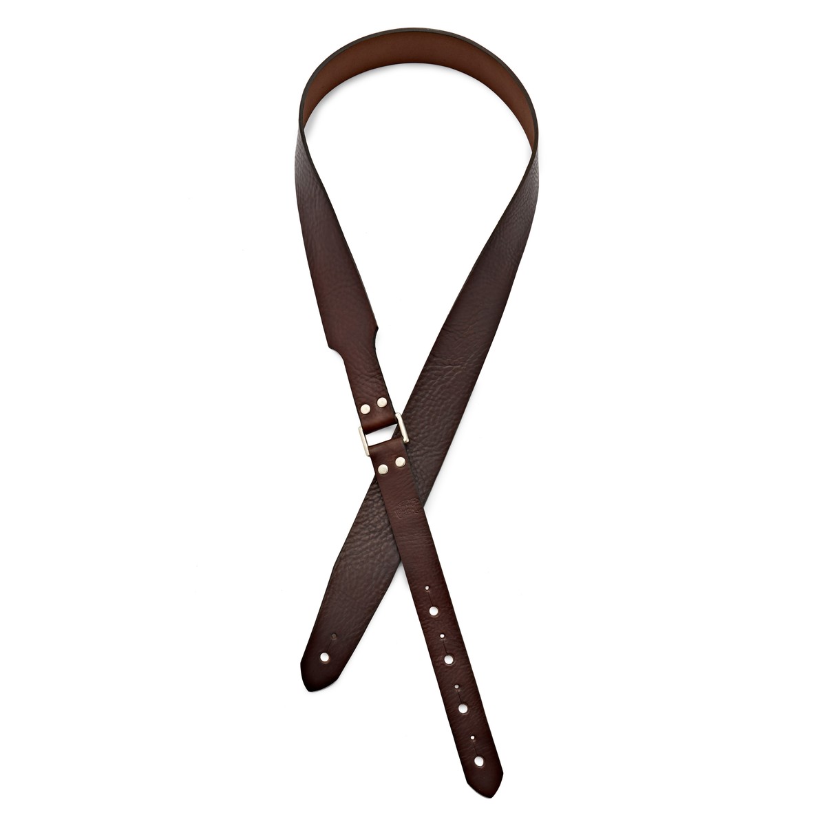 Bear Straps Broadway Guitar Strap, Brown w/ Nickel Connector | Gear4music