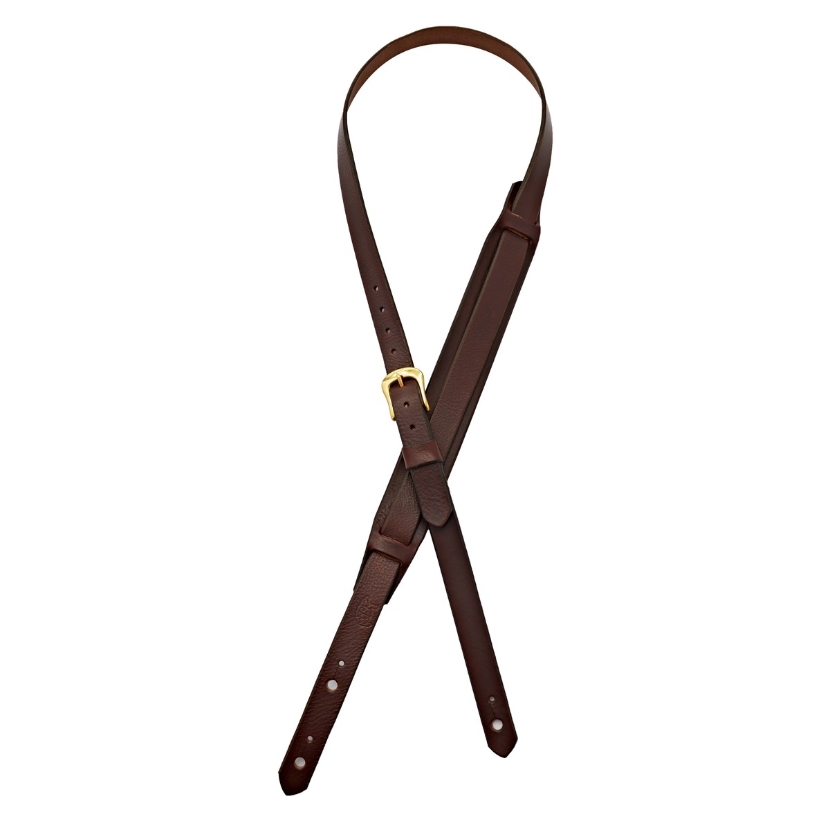 Bear Straps Slim Padded Guitar Strap, Red w/ Brass Buckle | Gear4music