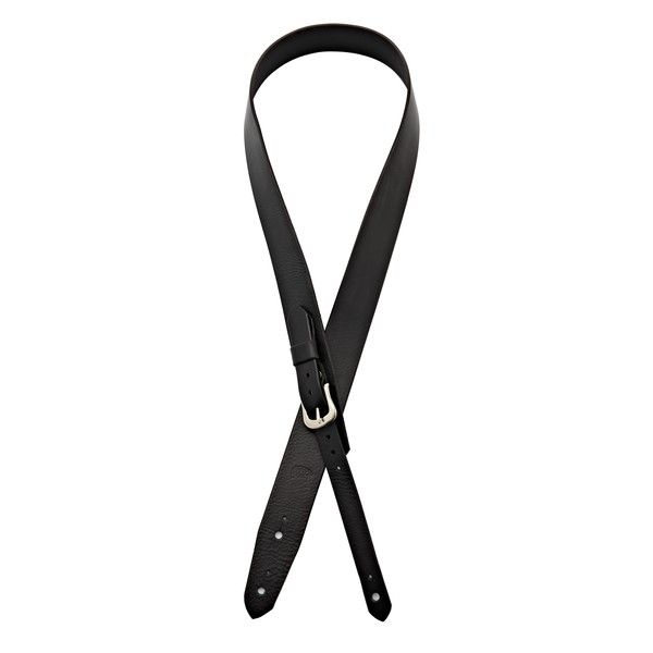 Bear Straps Slimline Classic Guitar Strap, Black w/ Silver Buckle at ...