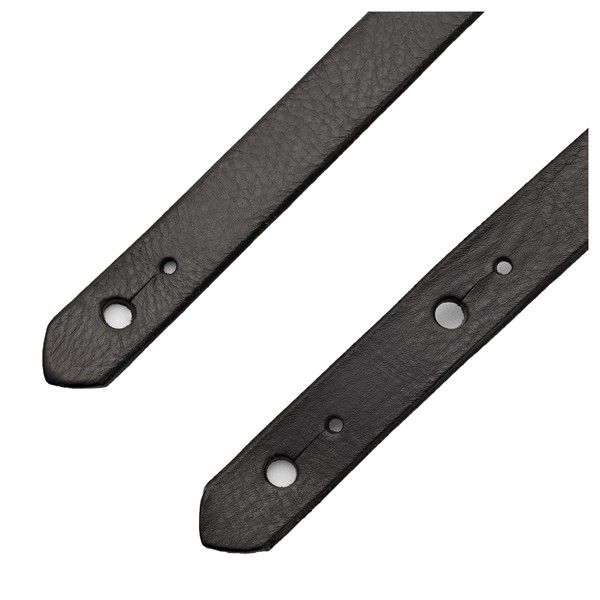 Bear Straps Slim Padded Guitar Strap, Black w/ Nickel Buckle at Gear4music