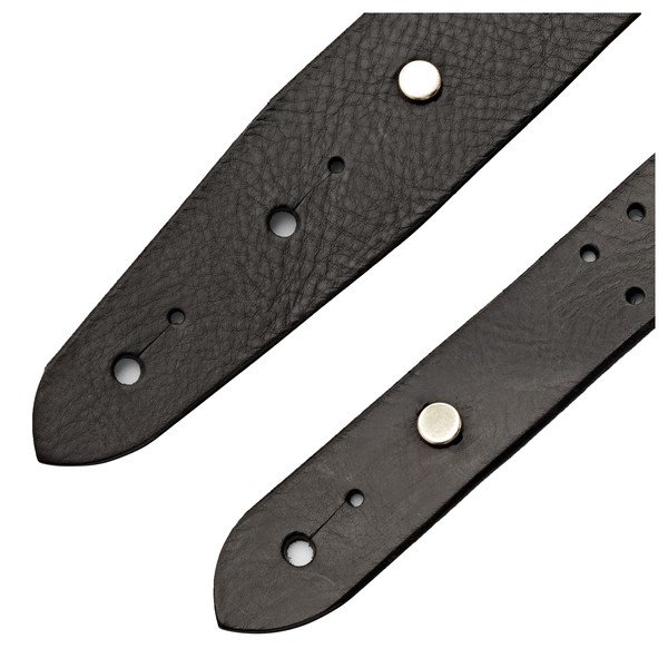 Bear Straps Classic #2 Guitar Strap, Black w/ Silver Buckle at Gear4music