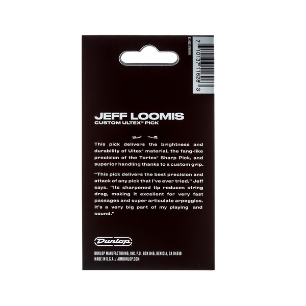 Dunlop Jeff Loomis Sharp Ultex Picks, Pack of 6 at Gear4music