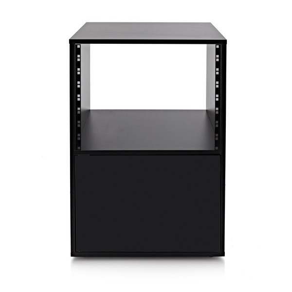 3 Tier Pro Audio Studio Desk + Rack Cabinet, Black by Gear4music at ...