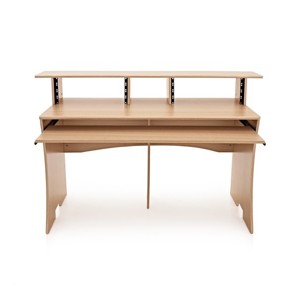 3 Tier Pro Audio Studio Desk + Rack Cabinet, Wood at Gear4music