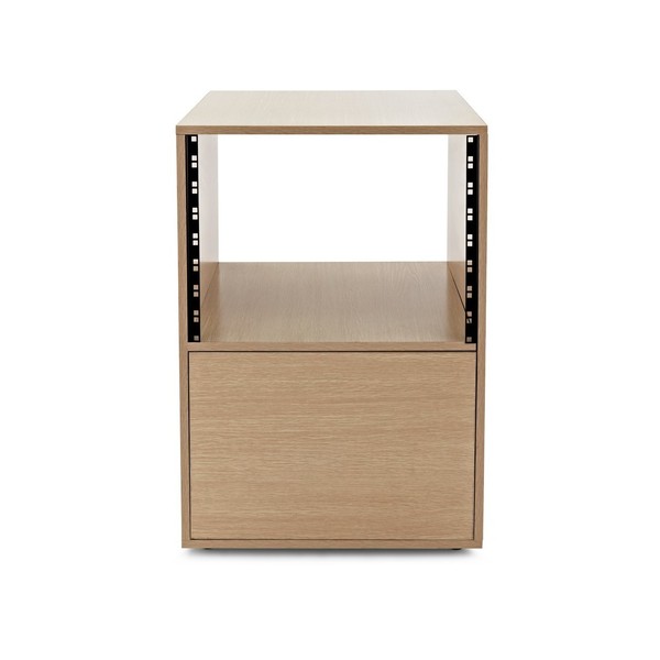 3 Tier Pro Audio Studio Desk + Rack Cabinet, Wood at Gear4music