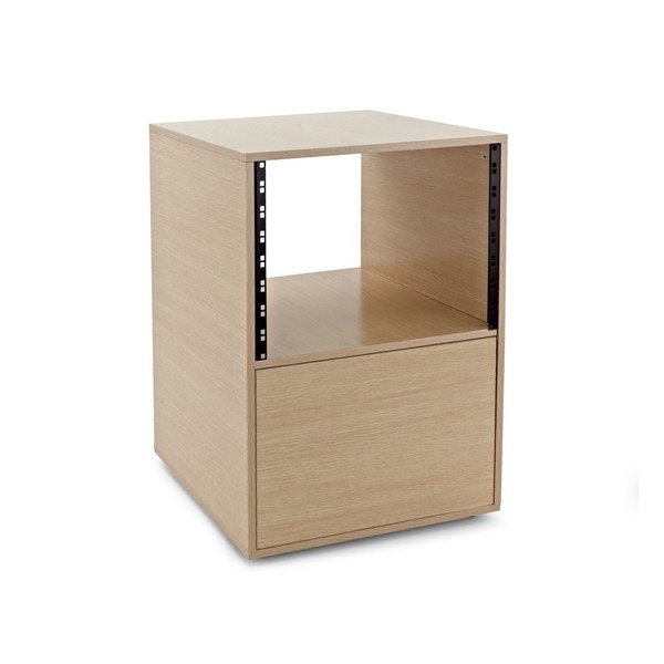 3 Tier Pro Audio Studio Desk + Rack Cabinet, Wood at Gear4music