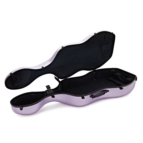Hidersine Polycarbonate Cello Case, Brushed Purple at Gear4music