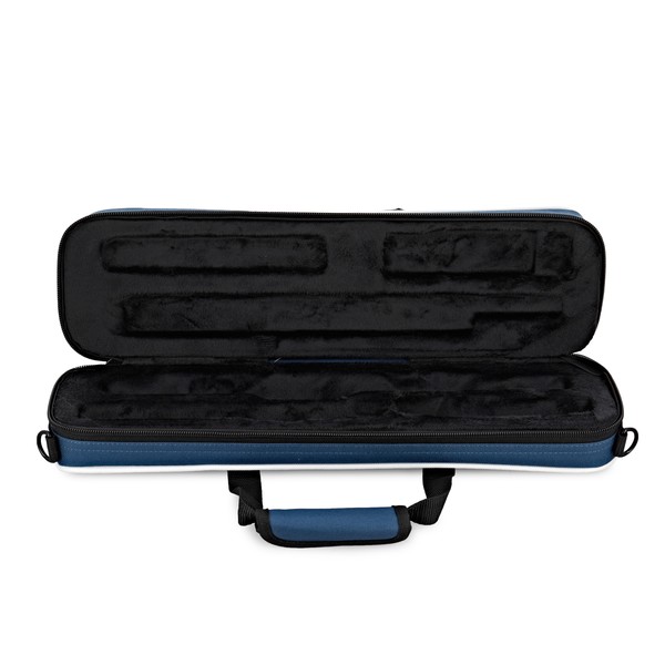 Deluxe Flute Case by Gear4music, Blue at Gear4music