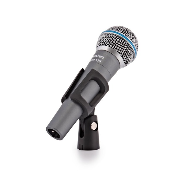 SubZero Beta Dynamic Vocal Microphone with Cable and Mic Stand at Gear4music