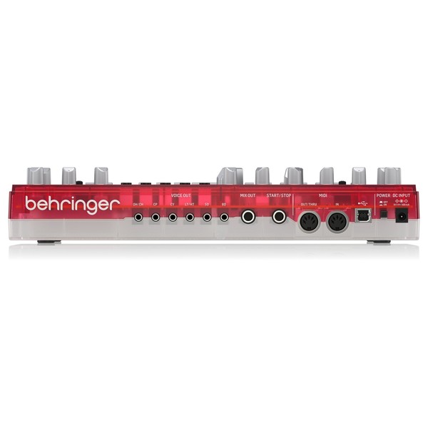 Behringer RD-6 Drum Machine, Transparent Red at Gear4music