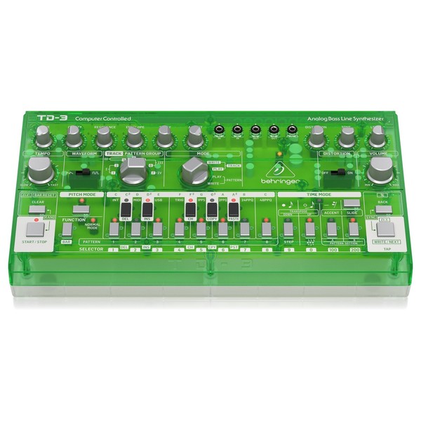 Behringer TD-3 Analog Bass Line Synthesizer, Transparent Green at ...