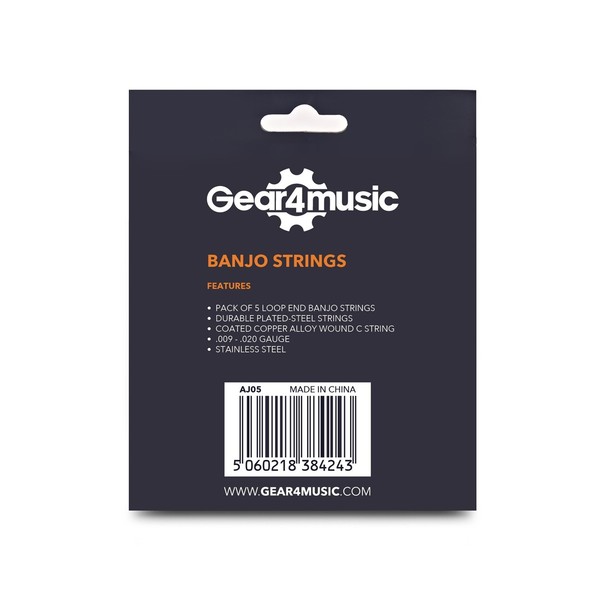 5 String Banjo Strings, by Gear4music at Gear4music