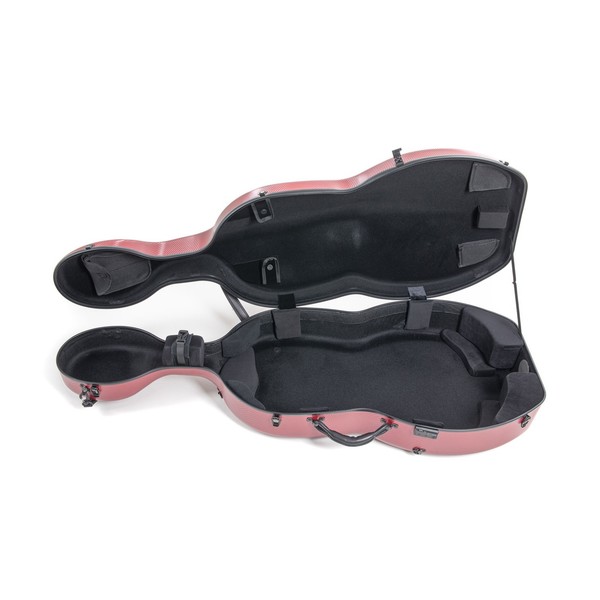 Gewa Pure Polycarbonate Cello Case With Wheels, Red at Gear4music