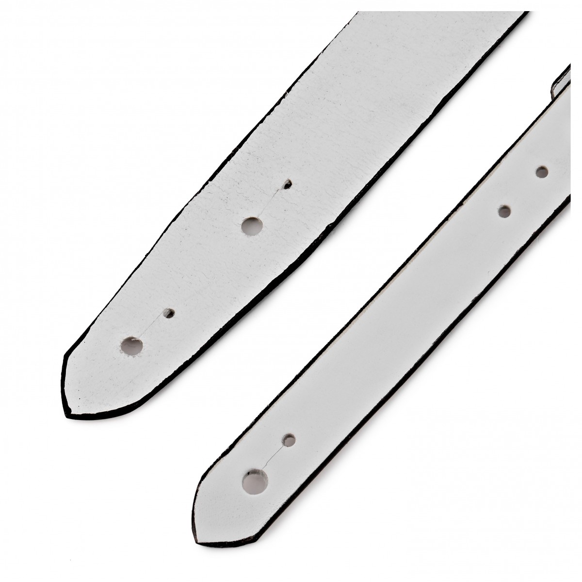 Bear Straps Slimline Classic Guitar Strap, White w/ Nickel Buckle ...