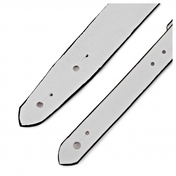 Bear Straps Slimline Classic Guitar Strap, White w/ Nickel Buckle at ...
