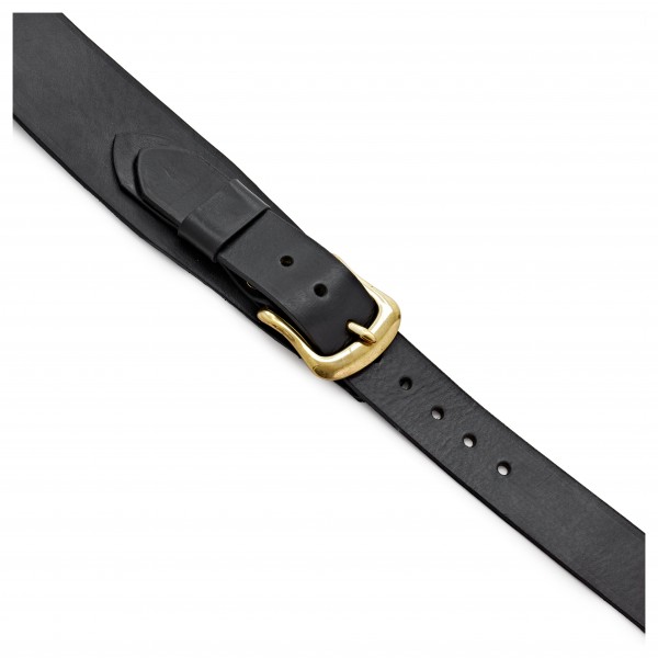 Bear Straps Classic #8 Guitar Strap Brass Buckle, Black at Gear4music