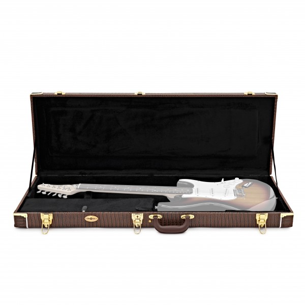 Deluxe Electric Guitar Case by Gear4music, Crocodile at Gear4music