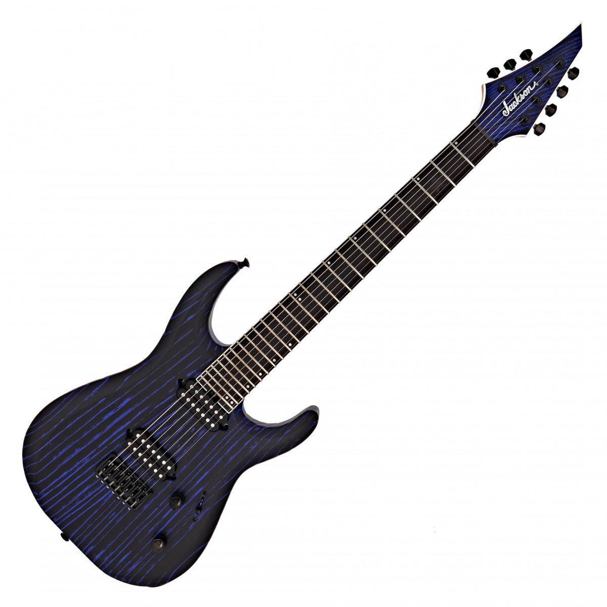 Jackson Pro Dinky Modern Ash HT7, Black & Blue at Gear4music