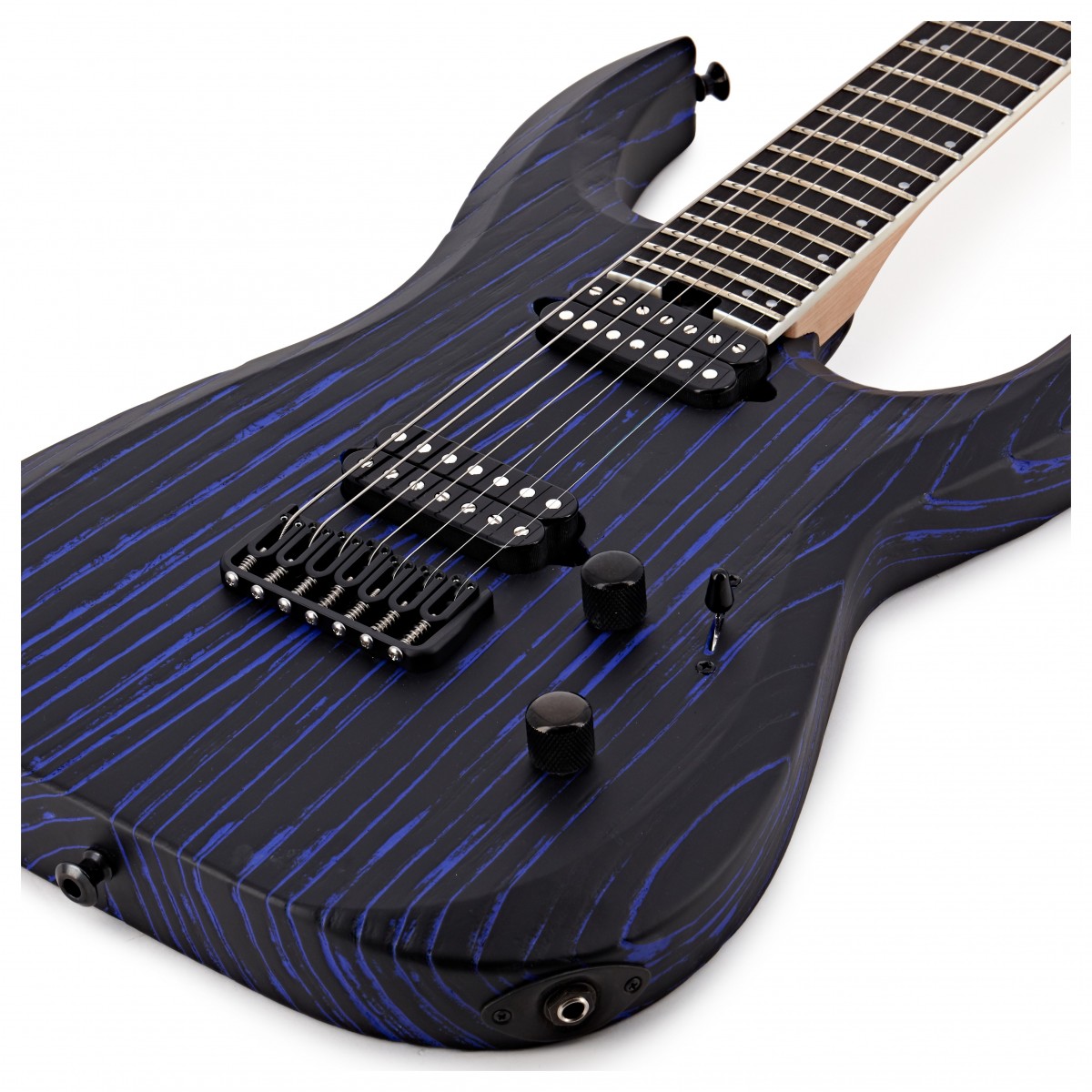 Jackson Pro Dinky Modern Ash HT7, Black & Blue at Gear4music