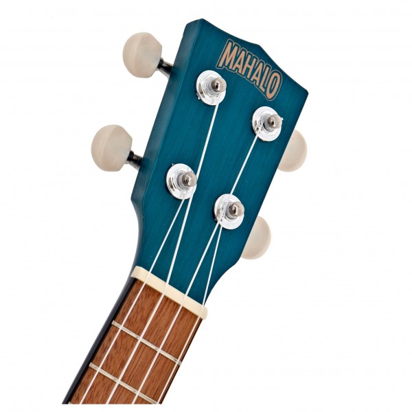 Mahalo Kahiko Ukulele, Transparent Blue at Gear4music