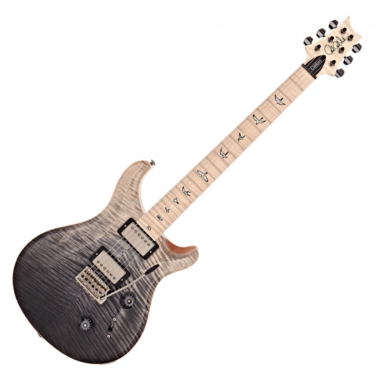DISC PRS Custom 24 Wood Library, 10 Top Charcoal Fade #TBC1 na ...
