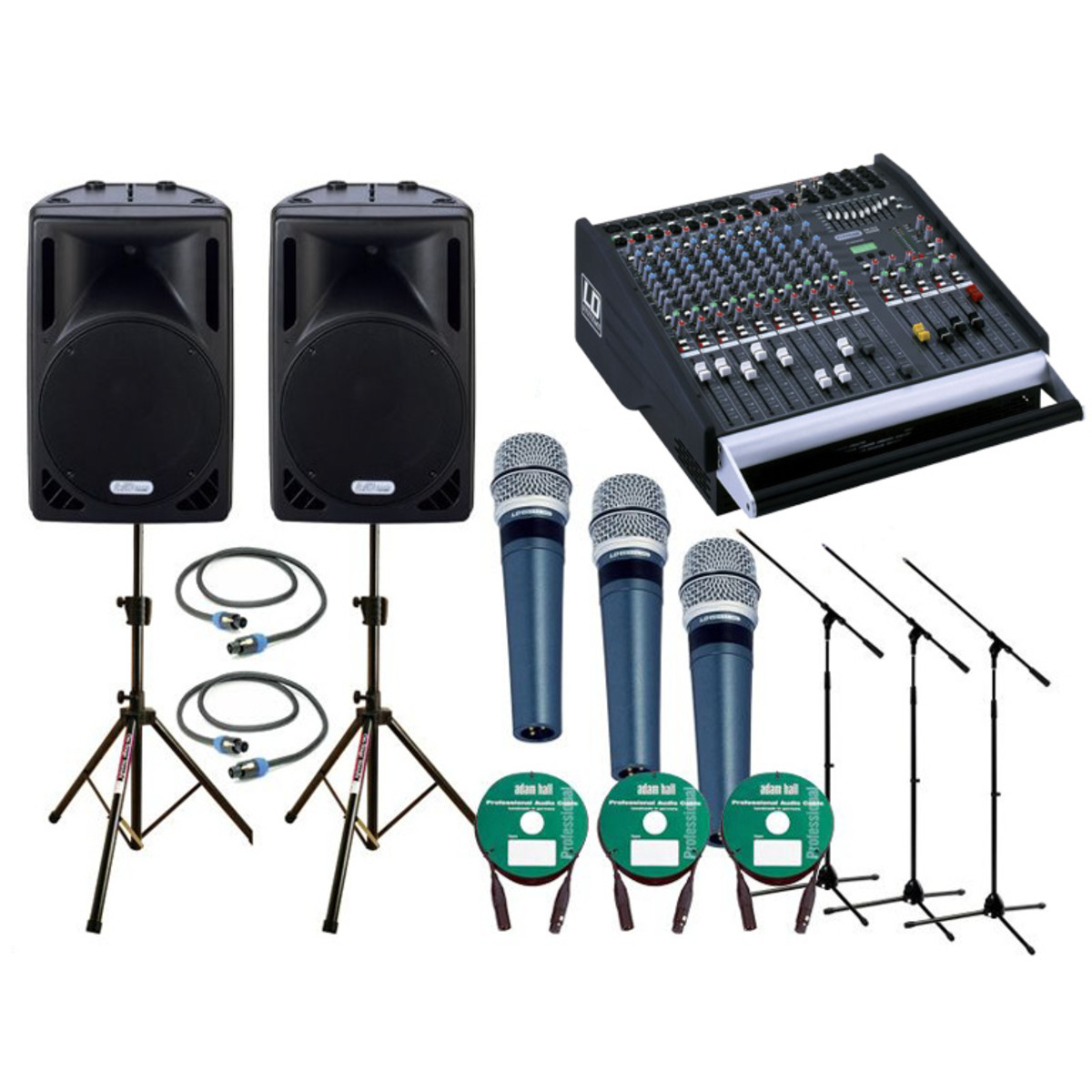 LD Systems 1.5k PA Package 12" Speakers at Gear4music