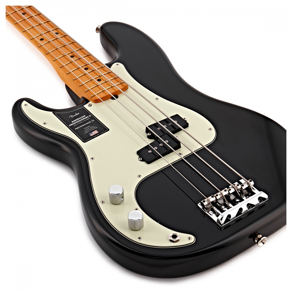 Fender American Pro II Precision Bass MN LH, Black at Gear4music