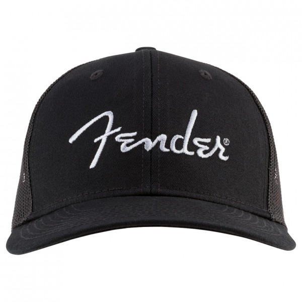 Fender Silver Logo Snapback Hat, Black, One Size at Gear4music