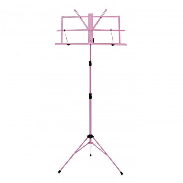 Music Stand with Carry Bag by Gear4music, Pink at Gear4music