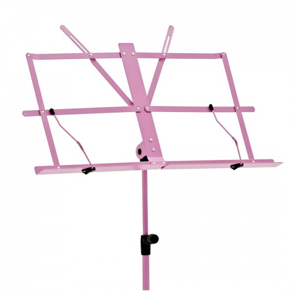 Music Stand with Carry Bag by Gear4music, Pink at Gear4music