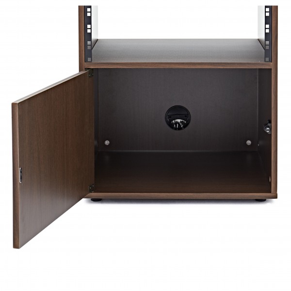 Studio Rack Cabinet by Gear4music, Walnut at Gear4music