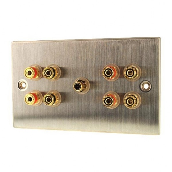 Fisual Speaker Wall Plate 4.1 Stainless Steel at AV.com