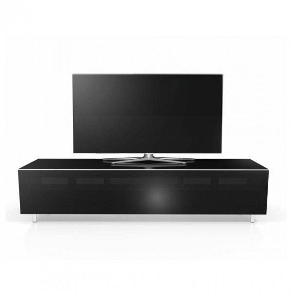 Spectral Just-Racks JRL1651S Gloss Black TV Cabinet w/ Fabric Front at ...