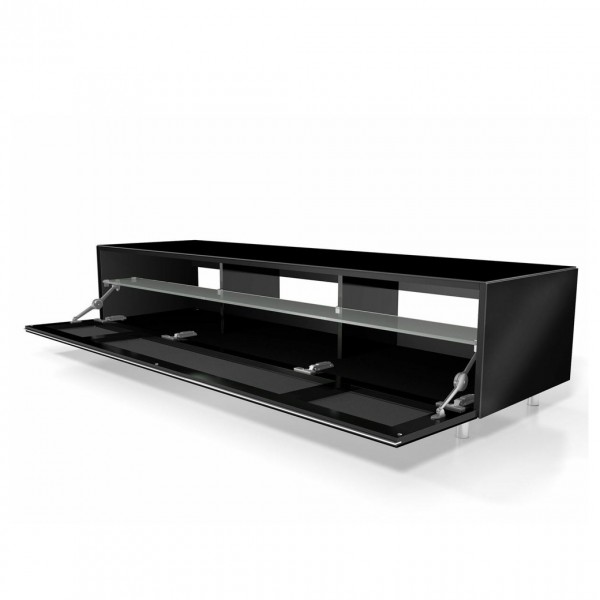 Spectral Just-Racks JRL1651S Gloss Black TV Cabinet w/ Fabric Front at ...