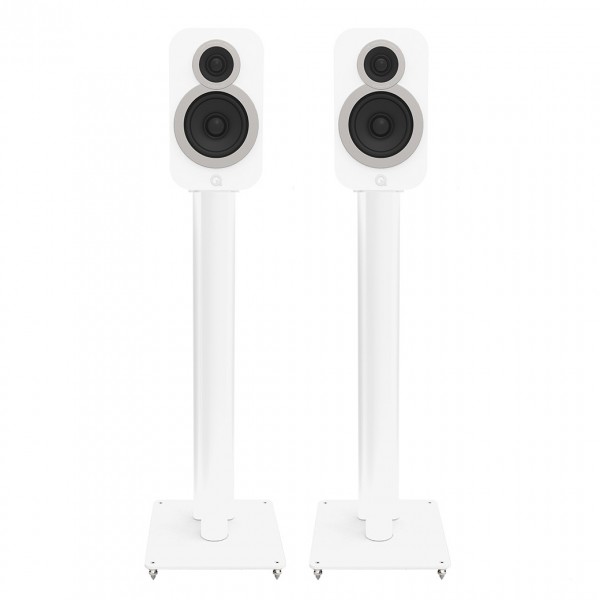 Q Acoustics Q 3000FSi Speaker Stands (Pair), White at AV.com