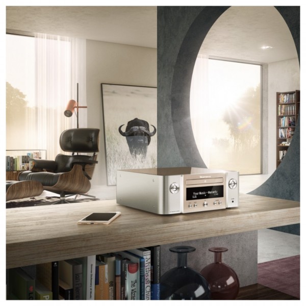 Marantz Melody X M-CR612 All-In-One Hi-Fi System, Silver-Gold ...