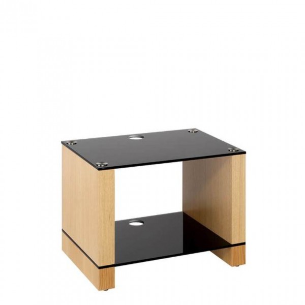 Blok STAX 450X Natural Oak 2 Shelf Hi-Fi Rack w/ Black Glass-OLD at AV.com