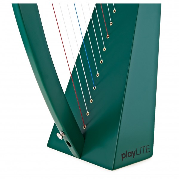 playLITE 15 String Harp by Gear4music, Green at Gear4music