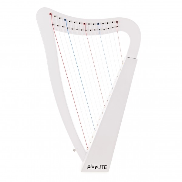 playLITE 15 String Harp by Gear4music, White at Gear4music