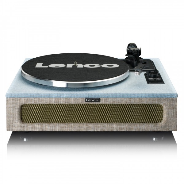 Lenco LS-440 Bluetooth Turntable with Speakers, Blue at Gear4music
