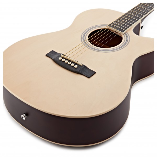 Single Cutaway Acoustic Guitar by Gear4music, Natural at Gear4music
