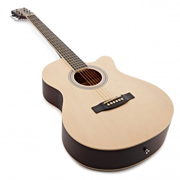 Single Cutaway Acoustic Guitar by Gear4music, Natural at Gear4music